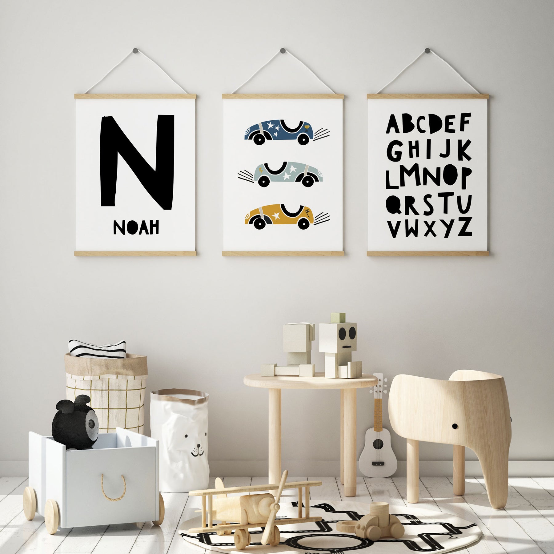 Vintage Racing Cars | Nursery Prints | Boys Room Wall Art